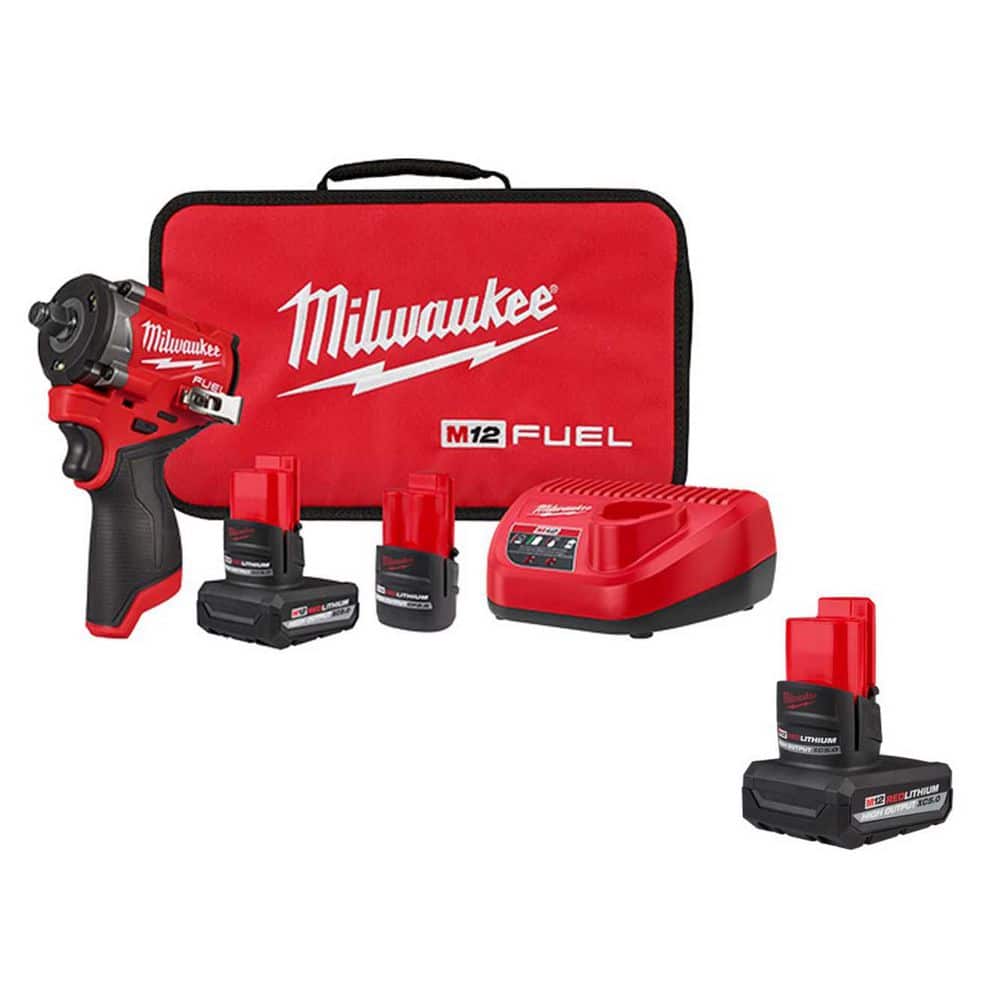 Milwaukee M12 FUEL 12V Li-Ion Brushless Cordless Stubby 1/2 in. Impact ...