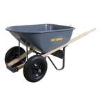 True Temper 6 cu. ft. Steel Wheelbarrow with Dual Wheels R6TW14 The Home Depot