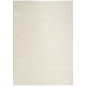 Nourison Eco-Friendly Ivory 6 ft. x 9 ft. Abstract Contemporary Area ...