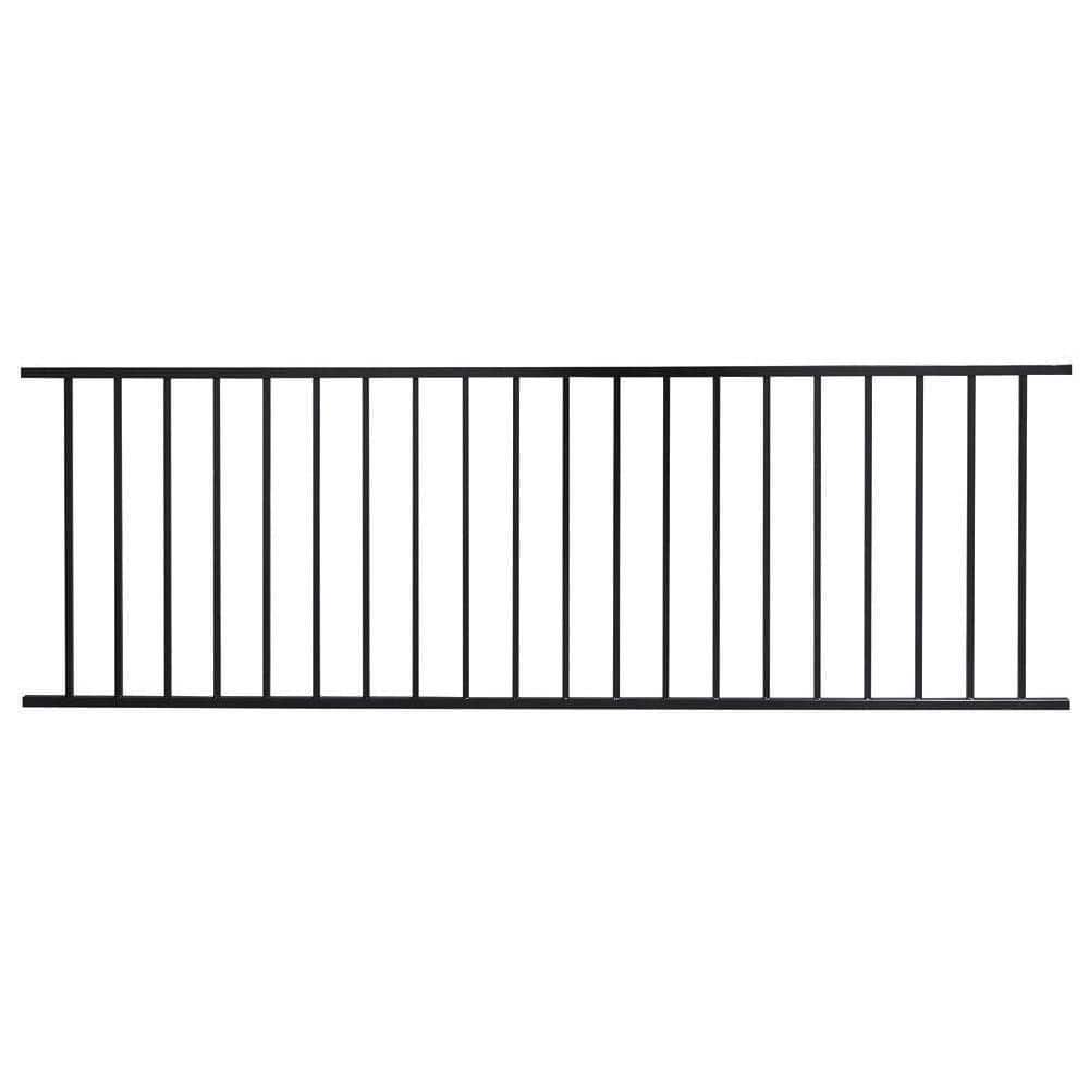 Reviews for Pro Series 32 in. H x 8 ft. W Spaced Bar Flat Metal Fence ...
