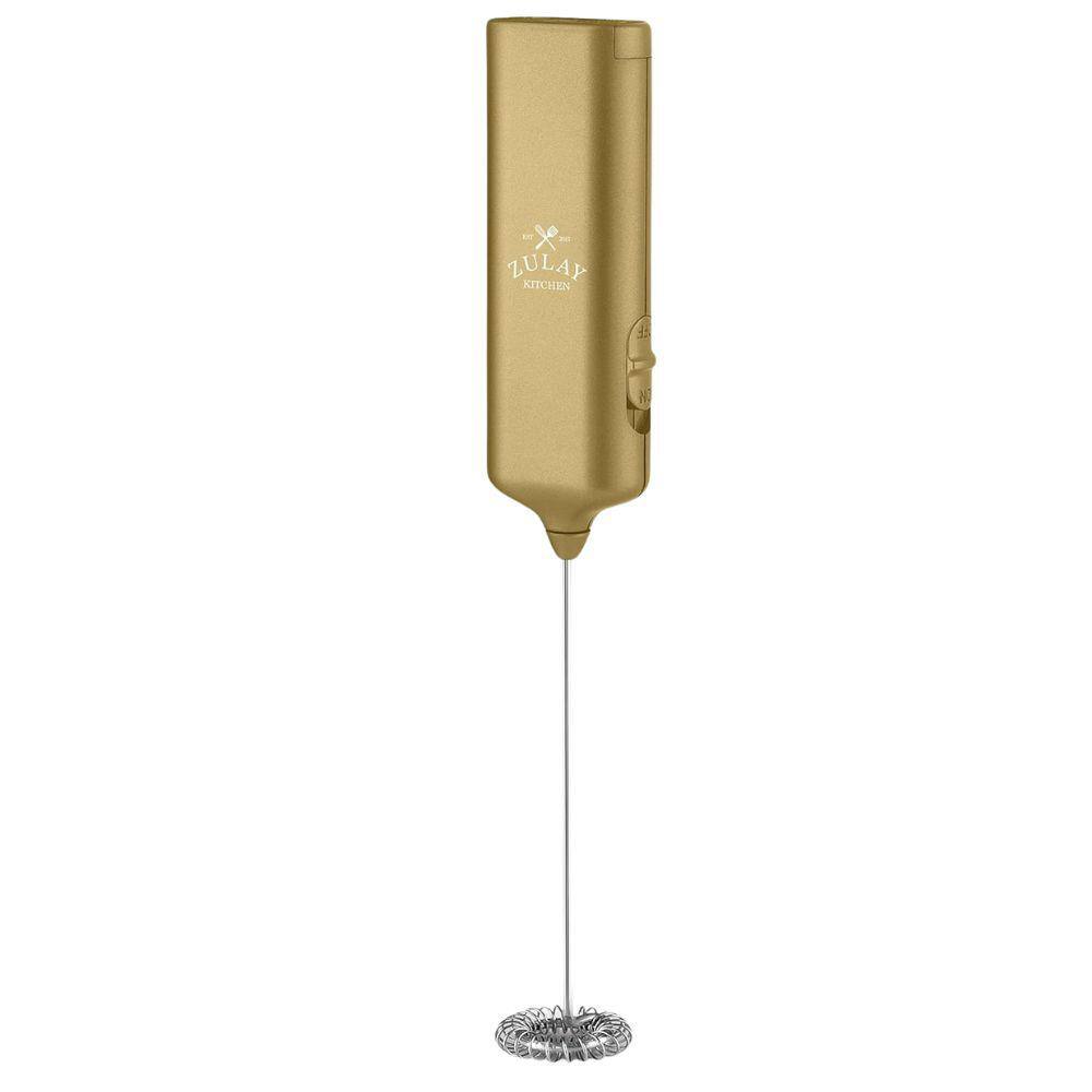 Zulay Kitchen Powerful Mini Milk Frother Electric Hand Mixer (Gold) Z ...