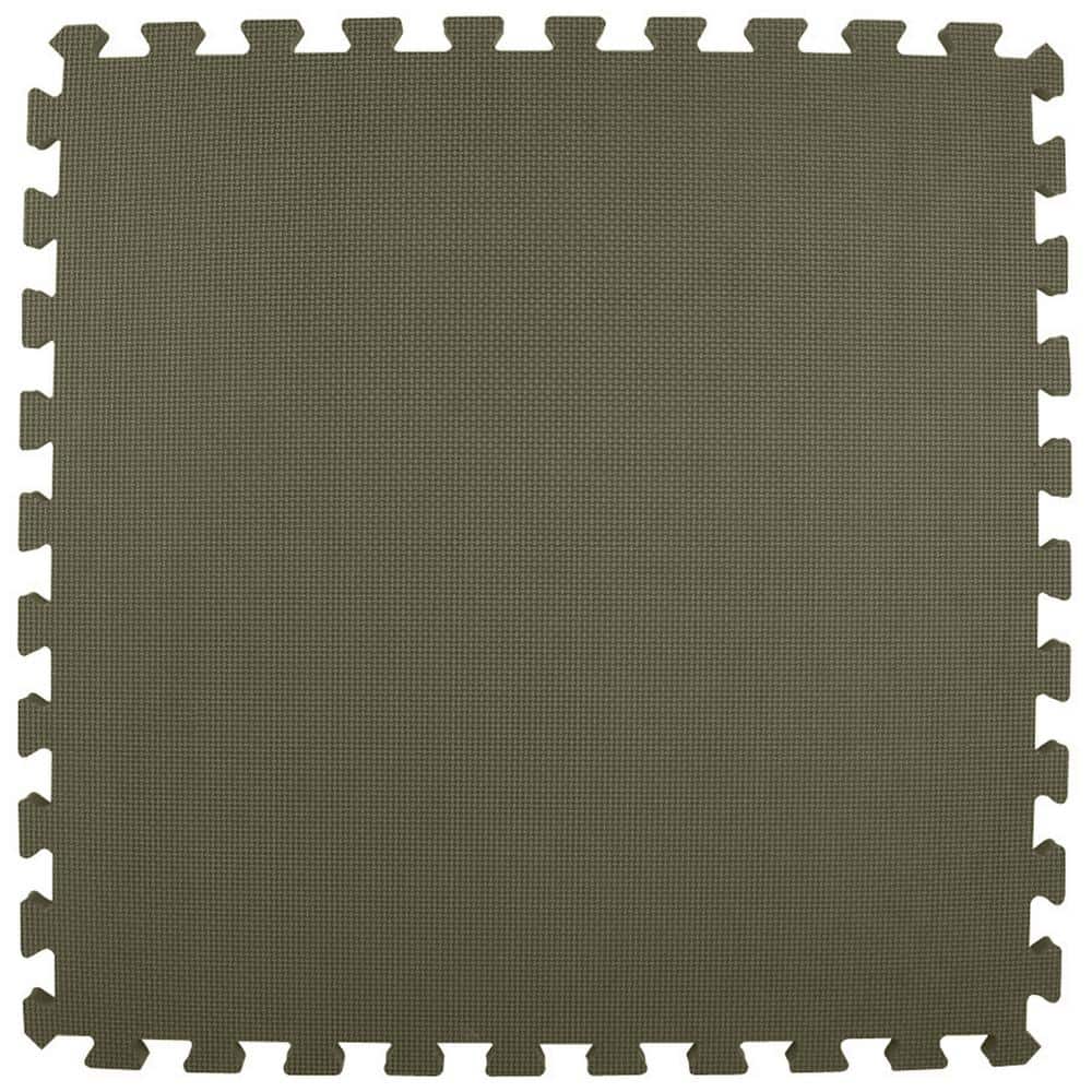 Greatmats Premium Gray 24 in. W x 24 in. L Foam Kids and Gym ...