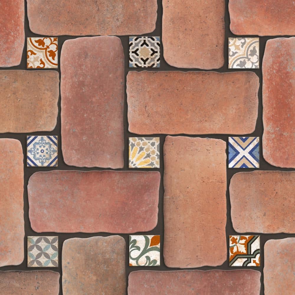 Merola Tile Benisa Panier Cotto with Paladio Taco 7 in. x 9 in ...