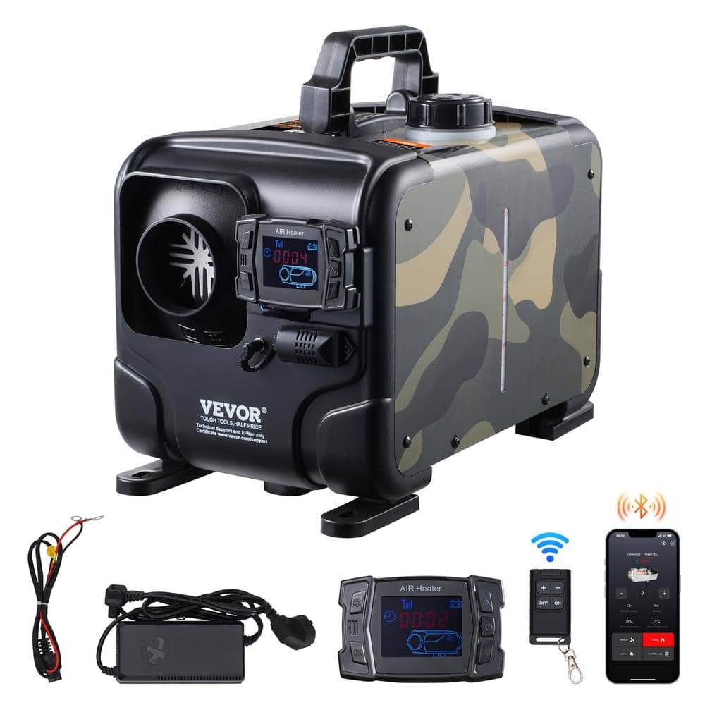 VEVOR Diesel Heater 27236 BTU /h Camouflage Diesel utility forced air ...
