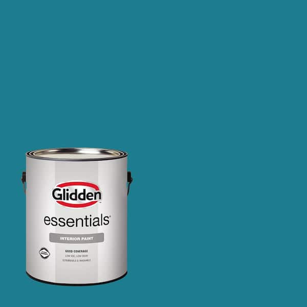 Glidden Essentials 1 gal. PPG1150-6 Bermuda Semi-Gloss Interior Paint ...
