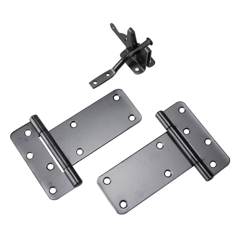Onward 3-Piece Black Gate Kit with Gravity Latch and 2 Rectangular T ...