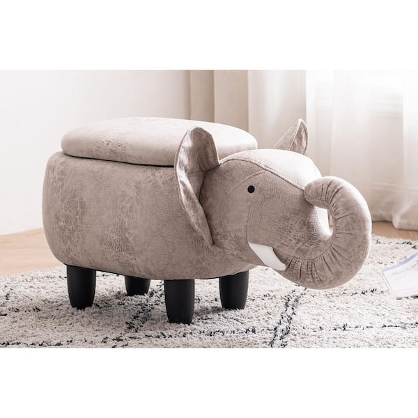 Leather elephant ottoman store