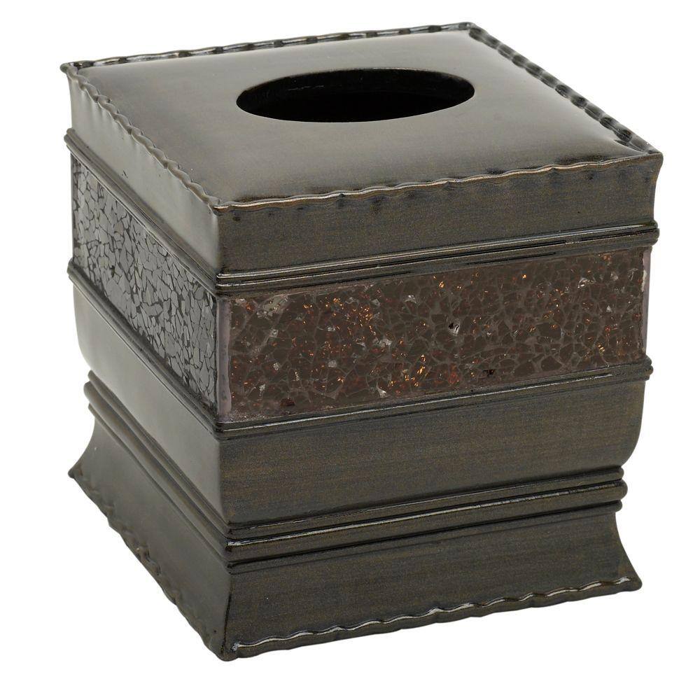 India Ink Prescott Tissue Box Cover in Metallic Bronze 2619641351 - The ...