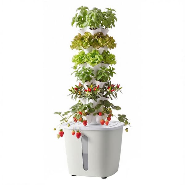 VEVOR Hydroponic Tower, 30 Pods 6 Tiers Hydroponics Growing System Kit ...