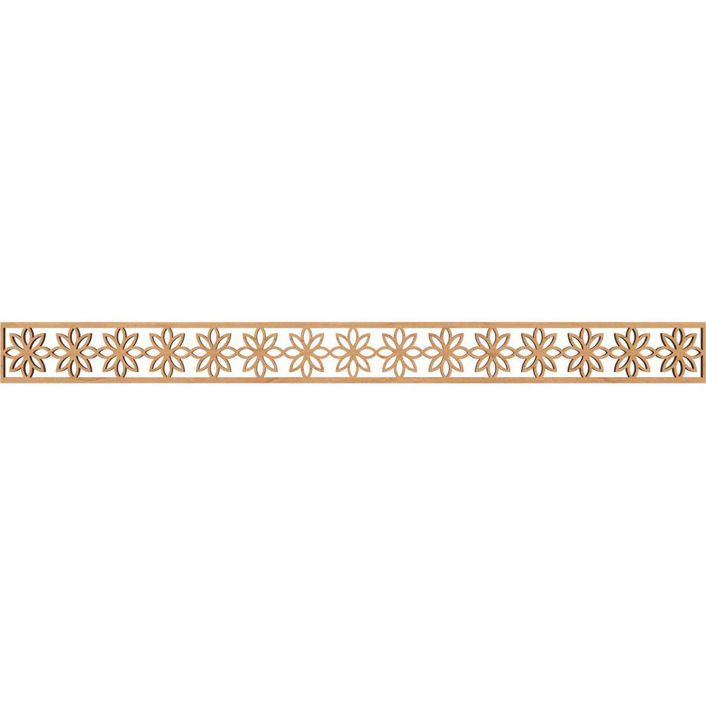 Ekena Millwork Daisy Fretwork 0.375 in. D x 46.375 in. W x 4 in. L ...