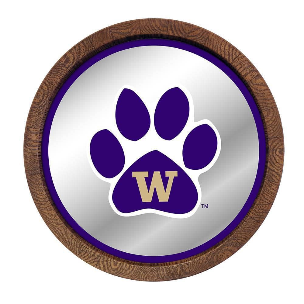 The Fan-Brand 20 in. Washington Huskies Paw Mirrored Barrel Top ...