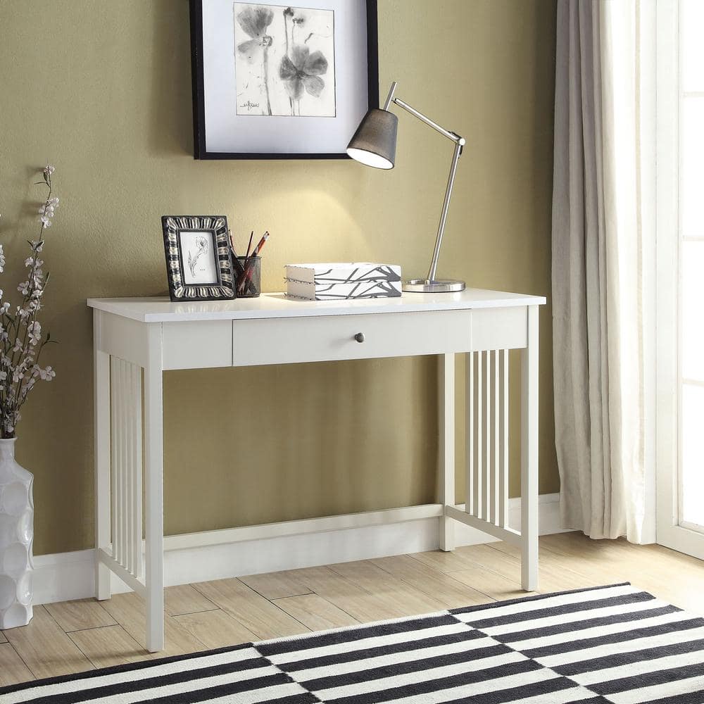 Mission 42 in. Easy White Desk SKEGL19211EEW - The Home Depot