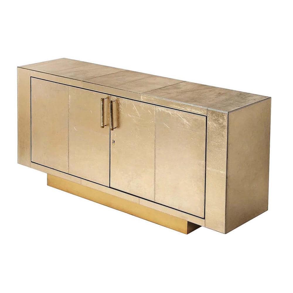 HomeRoots Amelia Gold Accent Cabinet Buffet 389794 - The Home Depot