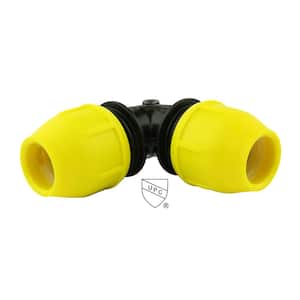 HOME-FLEX 1-1/4 in. IPS DR 11 Underground Yellow Poly Gas Pipe 90 ...