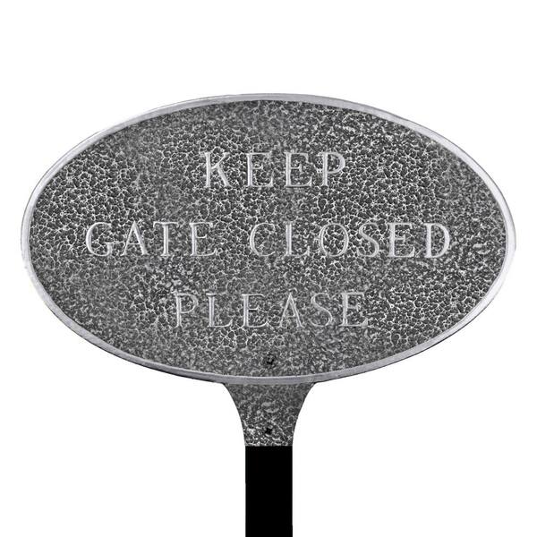 Montague Metal Products Keep Gate Closed Please Standard Oval Statement ...