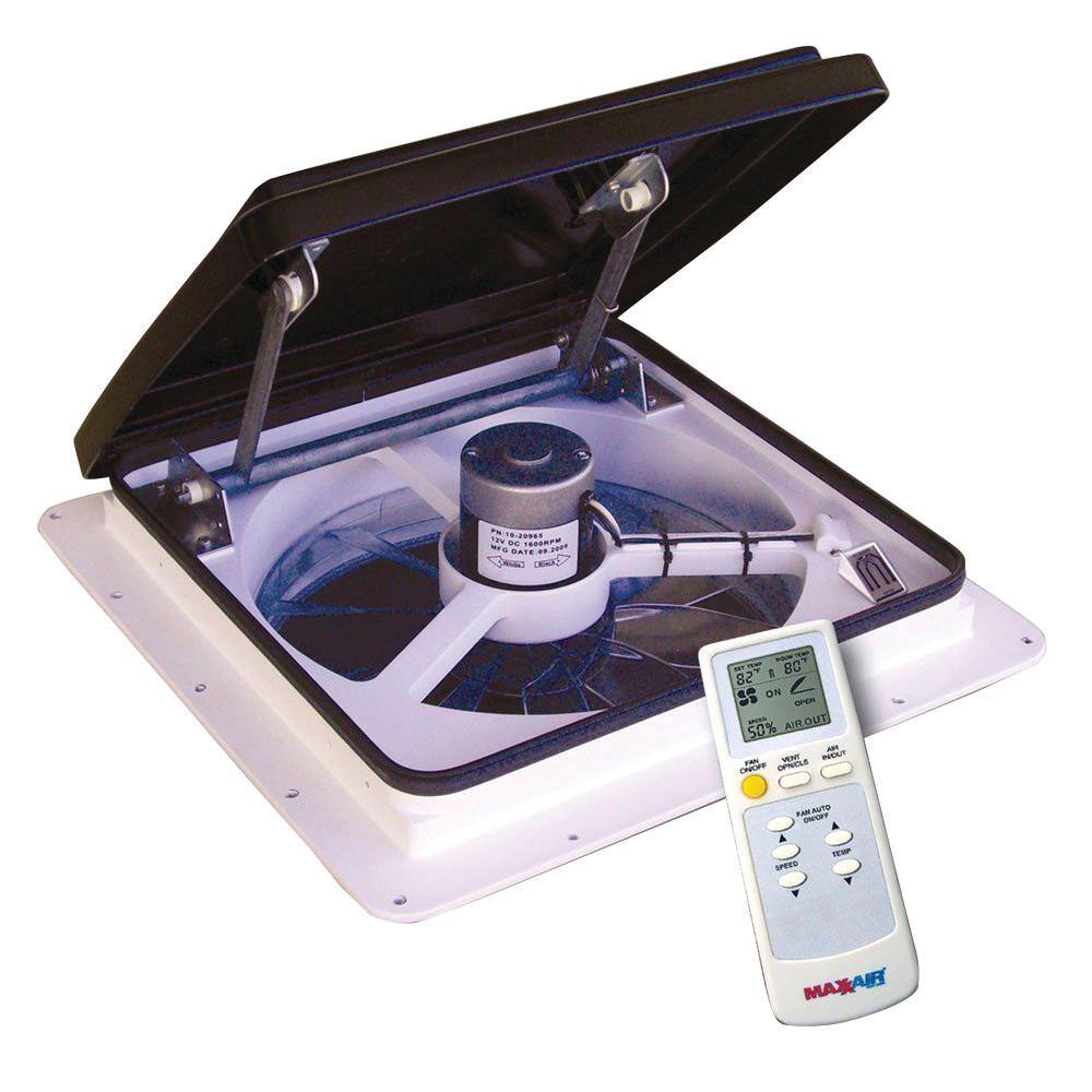 Maxx Air 14 in. MAXXFAN Plus in Smoke-00-04500K - The Home Depot