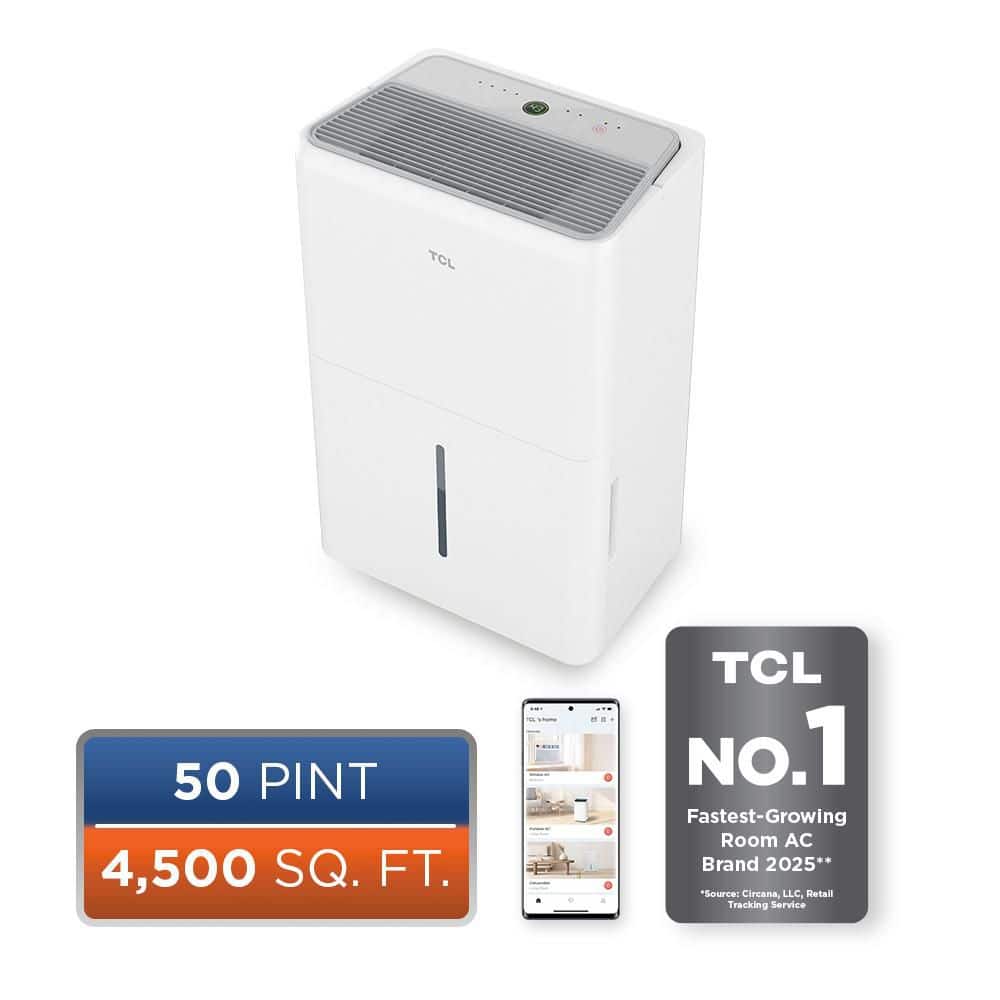 Reviews for TCL 50 pt. 4,500 sq. ft. with Bucket Smart Dehumidifier in ...