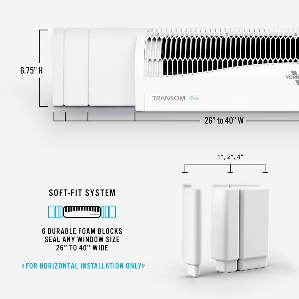 Buy Transom AE 26 in. 4-Speeds Window Fan with Alexa Reversible Exhaust ...