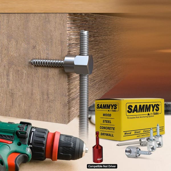 Sammys X-press Rod Anchor Super Screw With 3/8 In. Threaded Rod Fitting