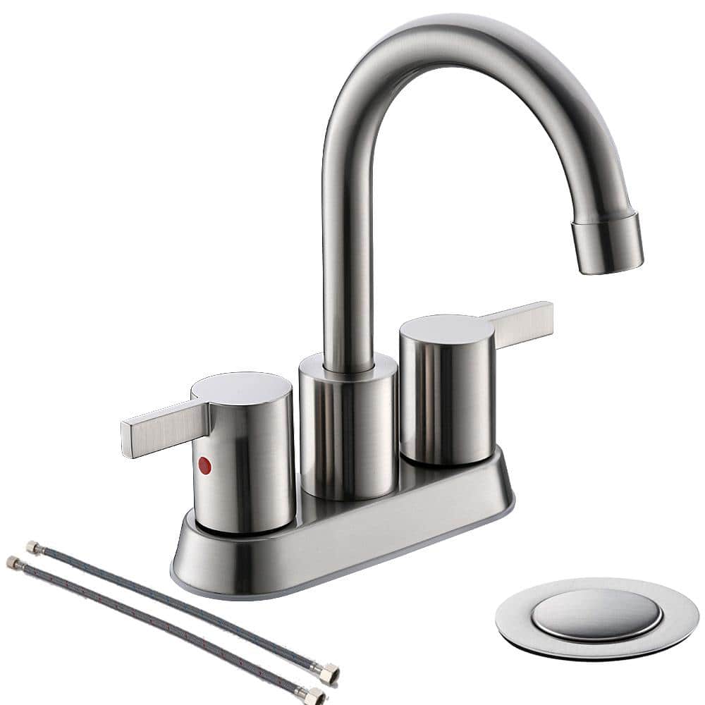 Phiestina 4 in. Centerset 2-Handle Lead-Free Bathroom Sink Faucet in ...