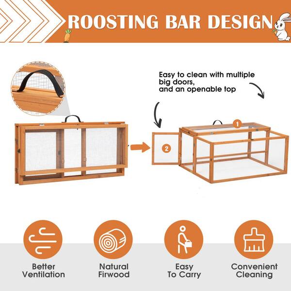 COZIWOW 45 in. L Chicken Coop Run Rabbit Hutch, Poultry COZIWOW 45 in. L Chicken Coop Run Rabbit Hutch, Poultry