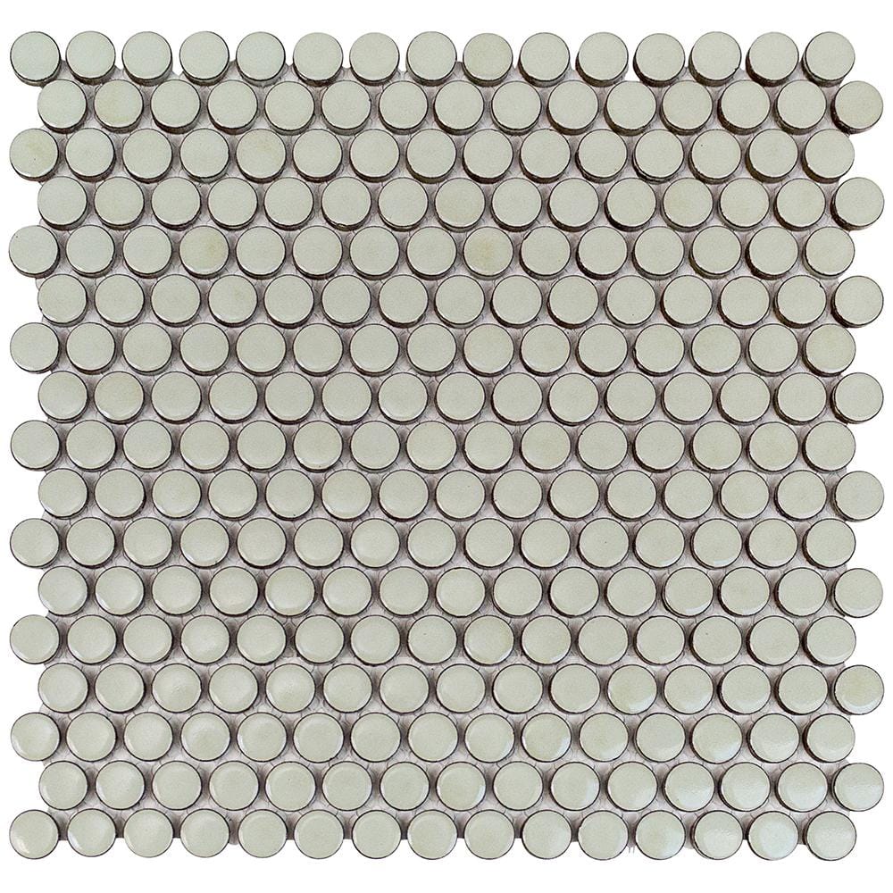 Ivy Hill Tile Bliss Edged Penny Sage 4 in. x 0.24 in. Polished Ceramic ...