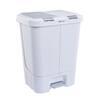 Step N' Sort 11 Gal. White Dual Plastic Trash and Recycling Bin with ...