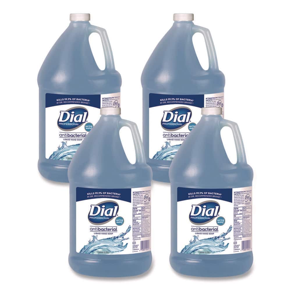 Dial Professional 1 Gal. Spring Water Antibacterial Liquid Hand Soap, 4 ...