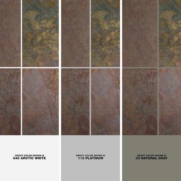 Peacock Slate Floor Tiles MSI Peacock 12 In. X 12 In. Gauged Slate
