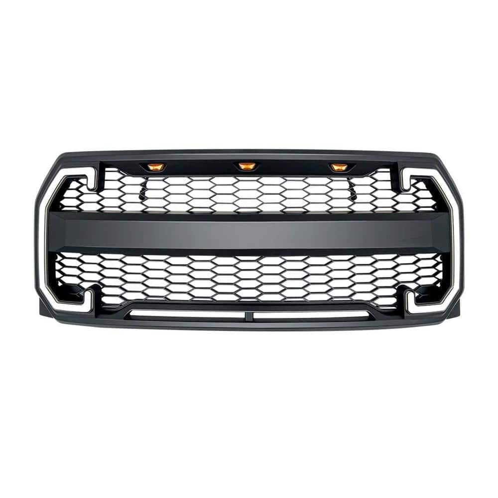 AMERICAN MODIFIED Raptor Style Mesh Grille with Turn Lights for 2015-2017 Ford F150 AMFMAA00130 ...