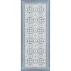 StyleWell Ivory/Teal 2 ft. X 5 ft. Mediterranean Tile Vinyl Runner Rug ...