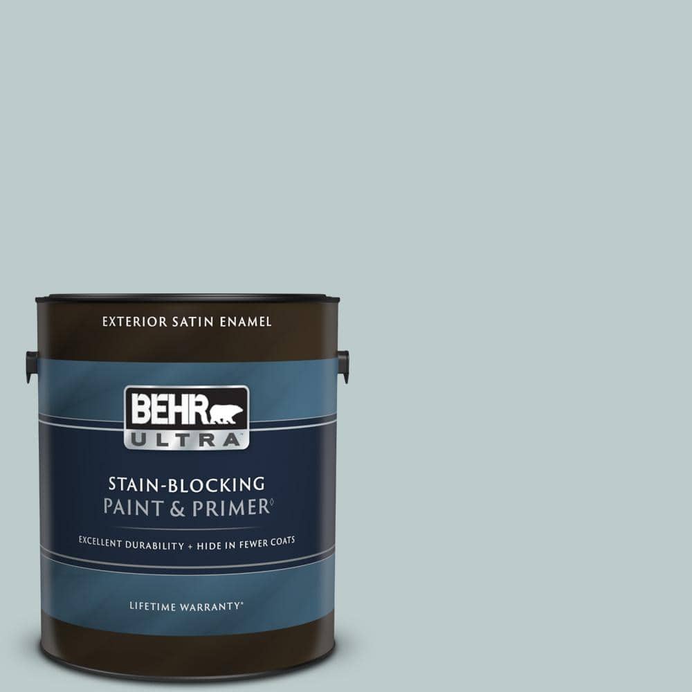 BEHR ULTRA 1 gal. #N440-2 Urban Raincoat Satin Enamel Exterior Paint ...