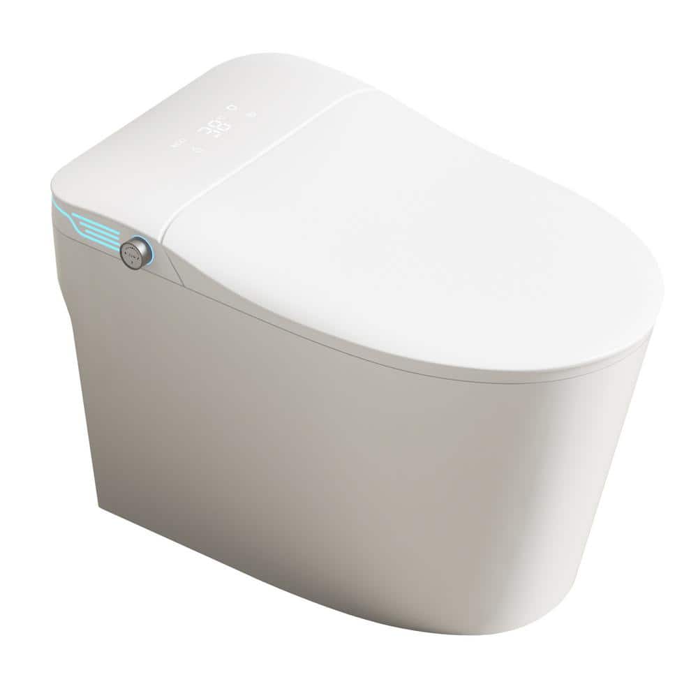 Xspracer Moray Elongated Smart Bidet Toilet 1.28 GPF in White with ...