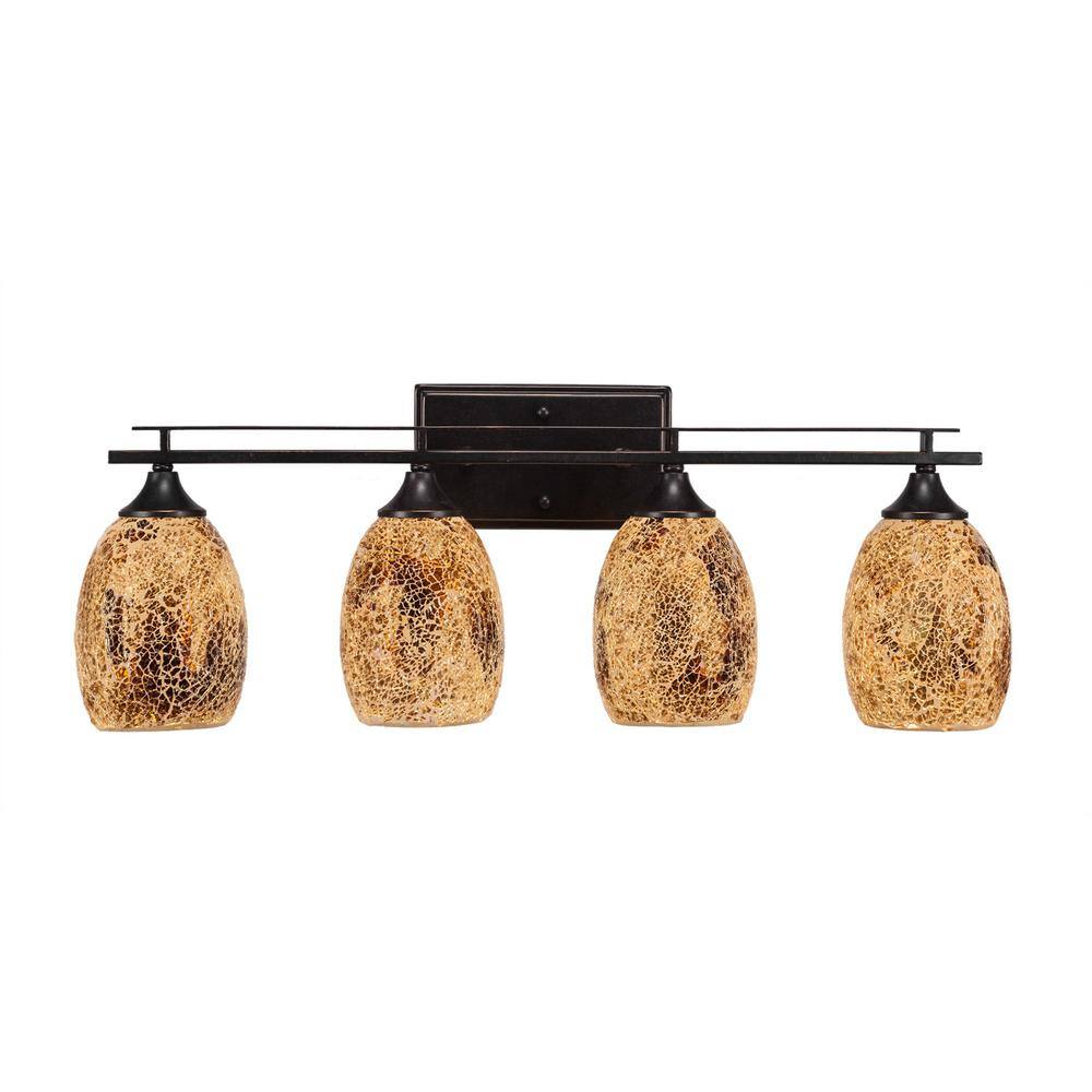 Lighting Theory Ontario 27 in. 4 Light Dark Granite Vanity Light 134-DG ...