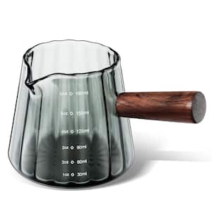 Wudkey Borosilicate Glass Measuring Cup with Insulated Wood Handle, V ...