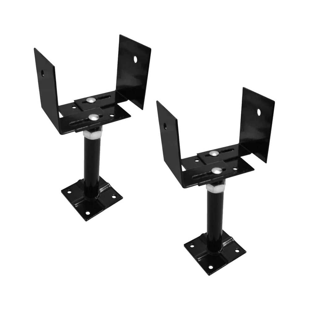Pylex Adjustable Deck Support Multi-Format 33-66 Black (Pack of 2 Units ...