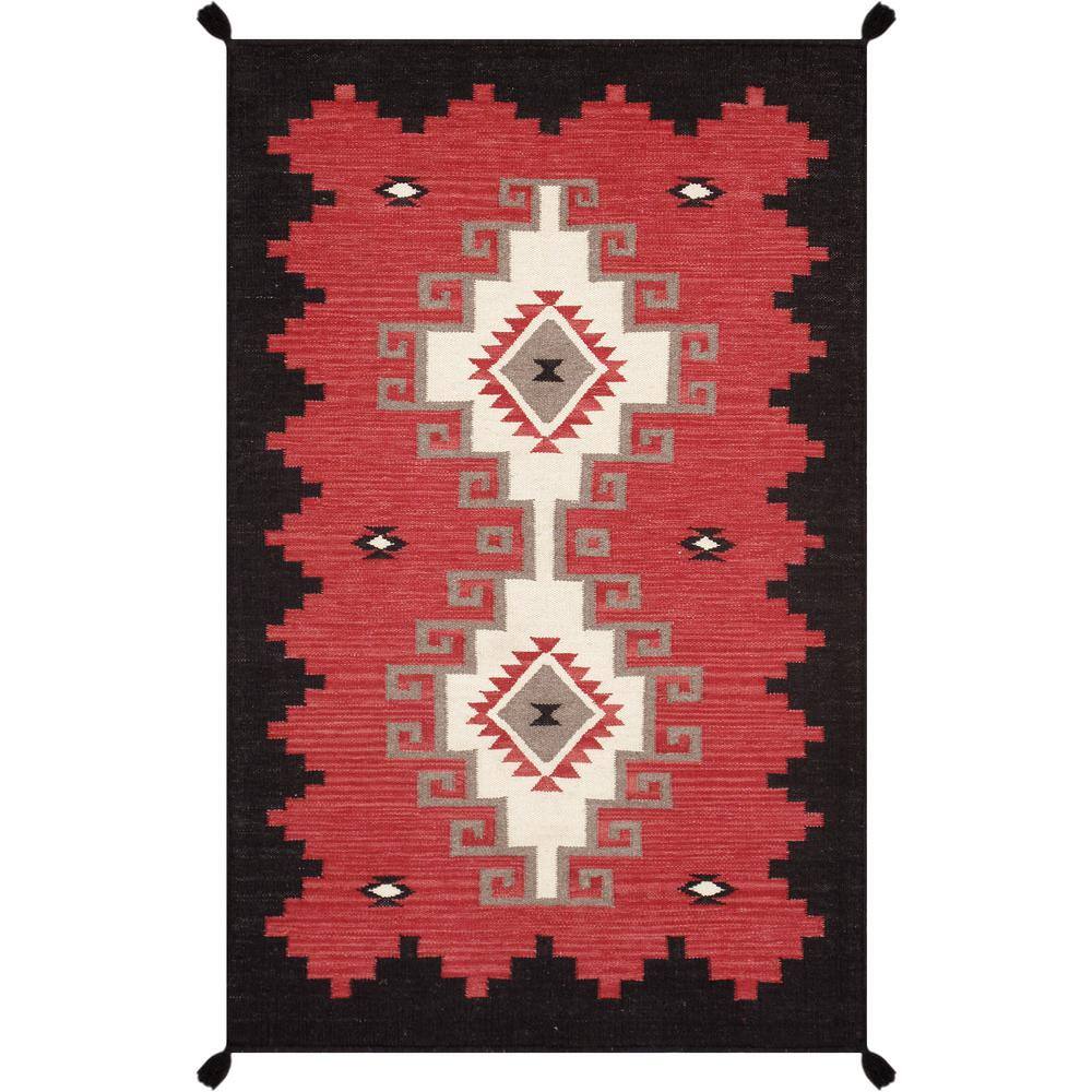 Pasargad Home Tuscany Rust 3 ft. x 5 ft. Geometric Wool Area Rug PNT ...