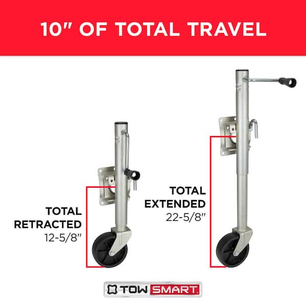 TowSmart 1,000 lbs. Capacity 10 in. Lift Side Wind Swing Down Bolt On ...