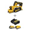 DEWALT 20V MAX XR Lithium-Ion Cordless Brushless 3-1/4 in. Planer with ...