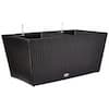DMC 32 in. x 12 in. black Resin Window Boxes & Troughs 78377 - The Home ...