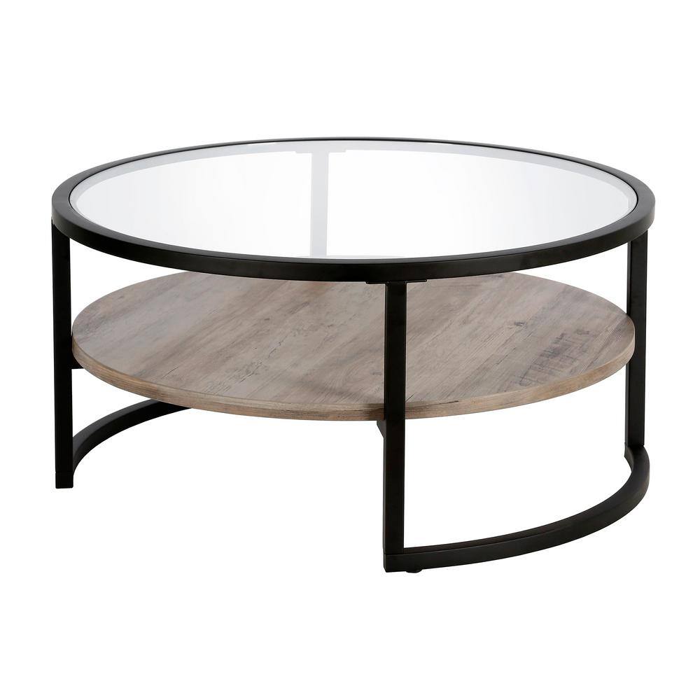 Reviews for Meyer&Cross Winston 34 in. Blackened Bronze Round Glass Top ...