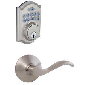 Defiant Castle Satin Nickel Electronic Single Cylinder Keypad Deadbolt ...