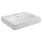 Barclay Products Venice 520 Wall-Mount Sink in White with 1 Faucet Hole ...