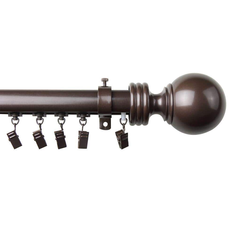 Rod Desyne 48 in. - 86 in. Telescoping Traverse Curtain Rod Kit in ...