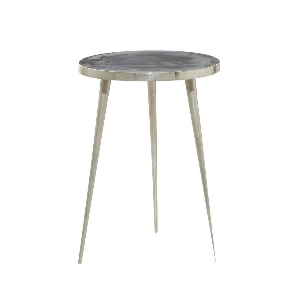 Litton Lane Silver Aluminum Contemporary Accent Table 68971 - The Home ...