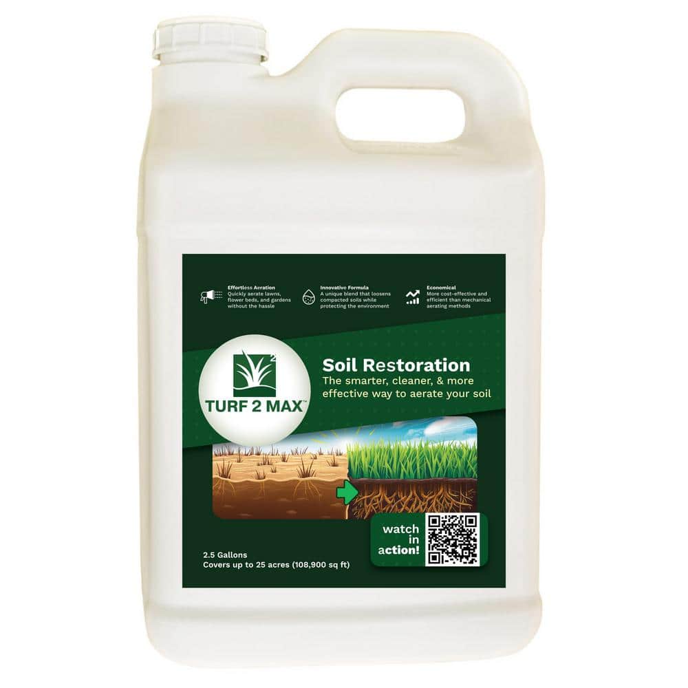 TURF2MAX 2.5 Gal. Soil Amendment Soil Aeration and Restoration TM-03-2 ...