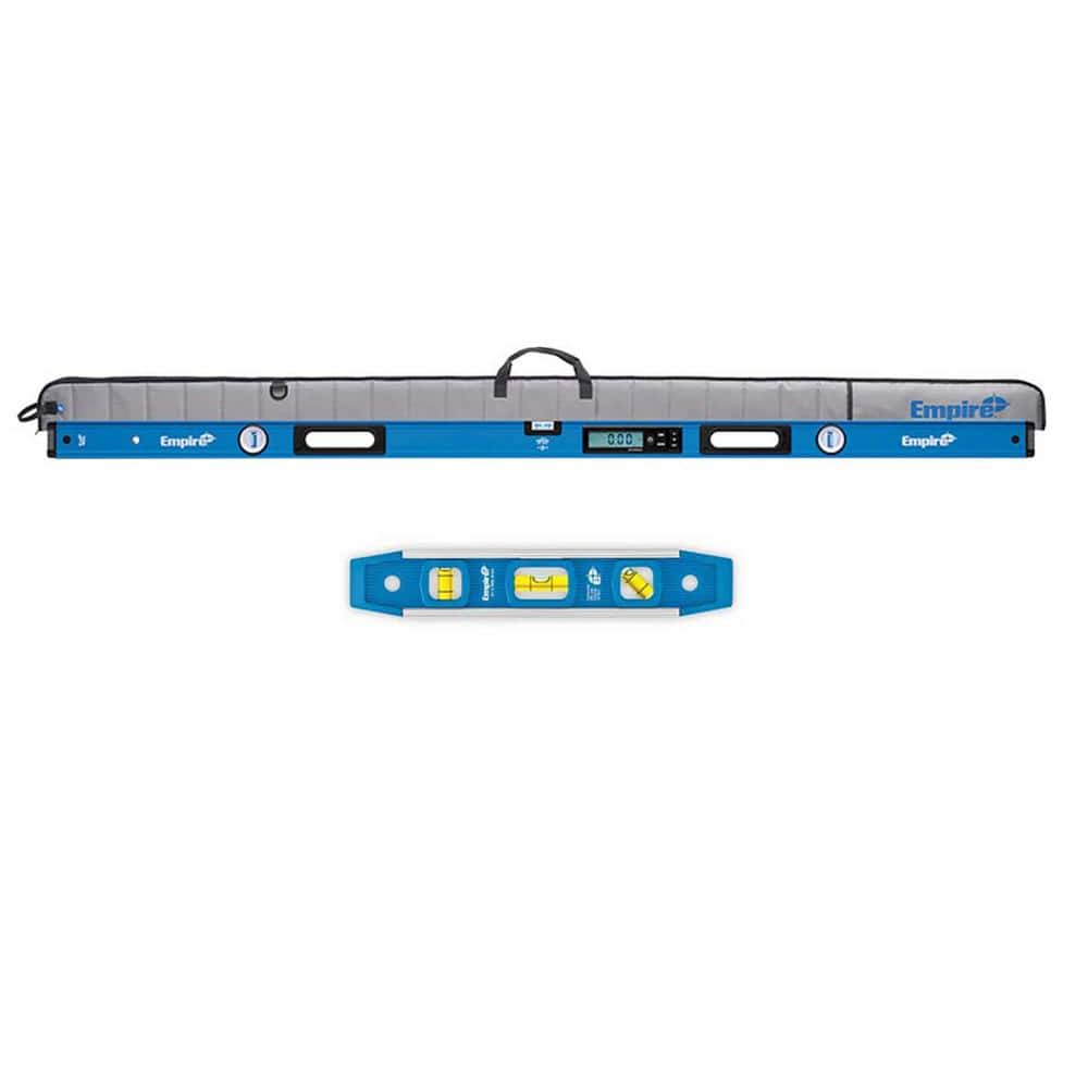 Milwaukee 72 in. True Blue Digital Box Beam Level with Case with 9 in ...