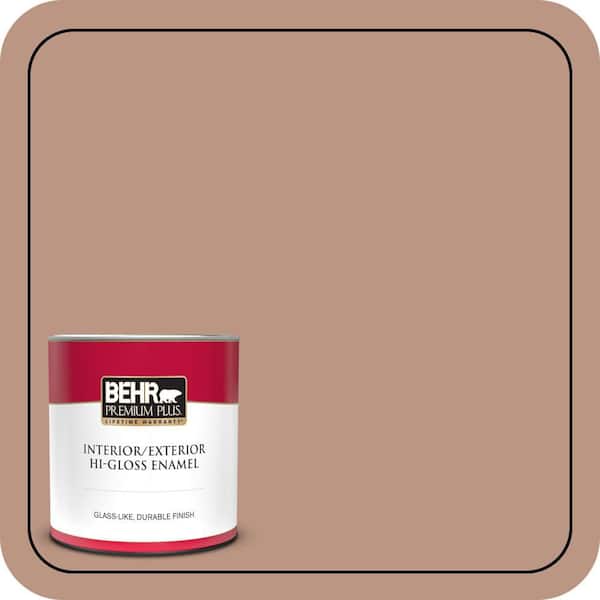 BEHR PREMIUM PLUS 1 qt. #S190-4 Spiced Brandy Hi-Gloss Enamel Interior ...