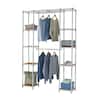 TRINITY 14 in. D x 76 in. W x 84 in. H Chrome Expandable Wire Closet ...