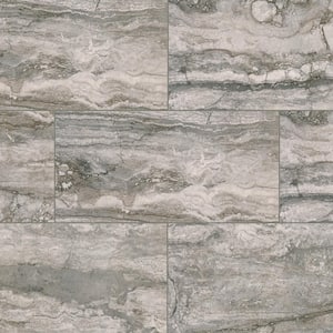 MSI Hillside Gray 12 in. x 24 in. Matte Porcelain Quartzite Look Floor ...